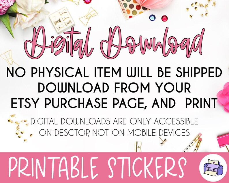 Vision Board Stickers Printable Stickers Planner Stickers Vision Board ...