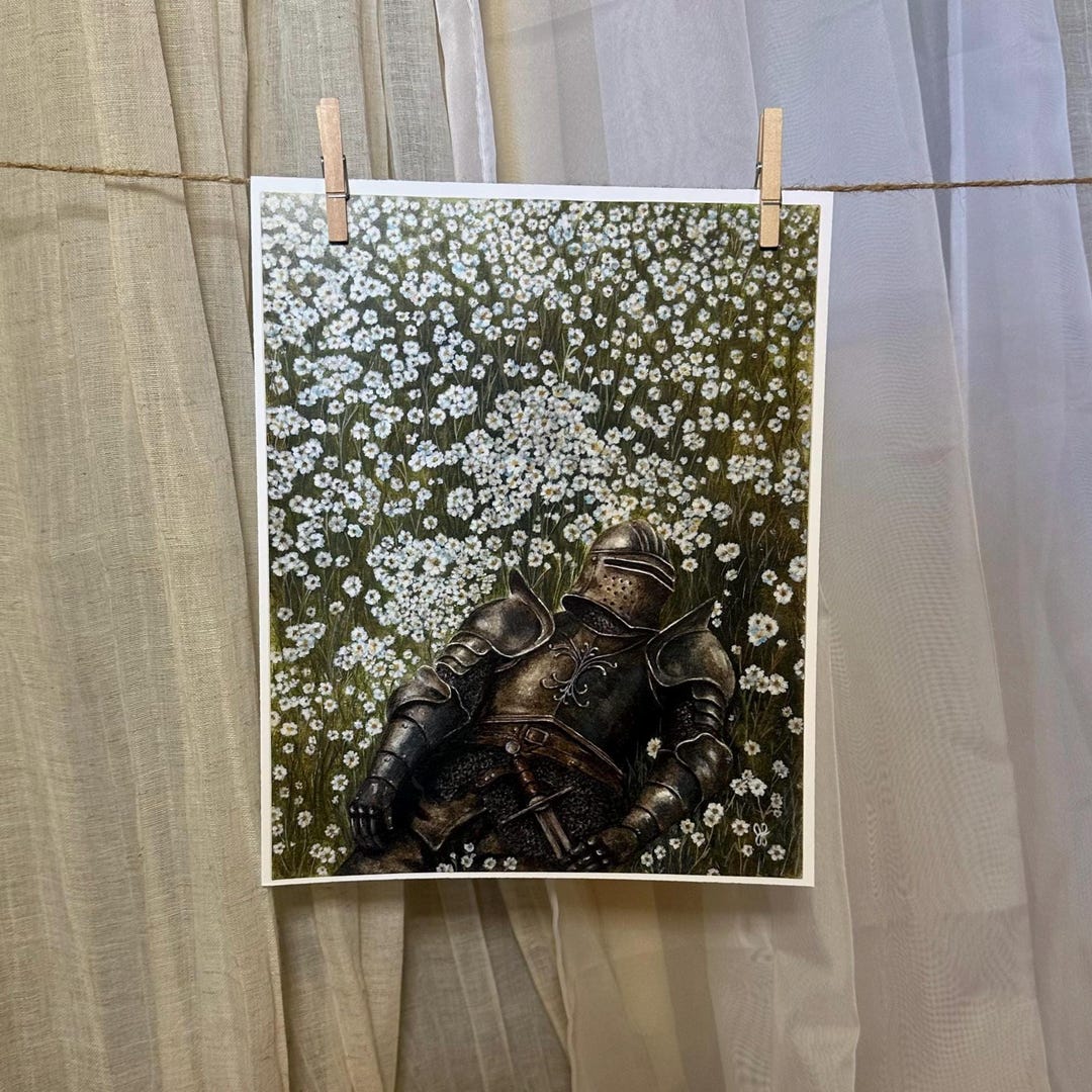 Medieval Knight Laying in Grass - Etsy