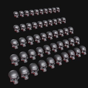 Grimdark MICRO Skulls Set - Resin 3D Print- for 28mm Tabletop Wargames ...