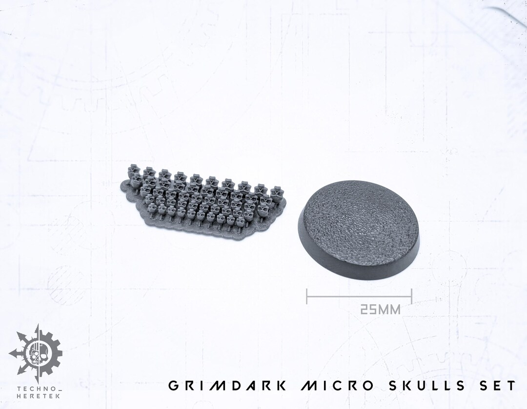 Grimdark MICRO Skulls Set - Resin 3D Print- for 28mm Tabletop Wargames ...