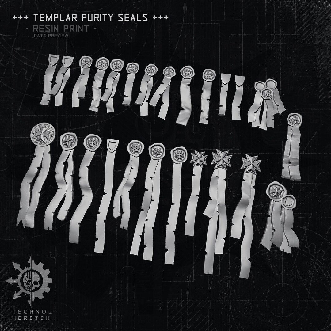Templar Purity Seals - Resin 3D Print - for Tabletop Wargames - Etsy