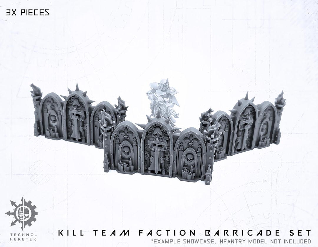 Sisters of Battle Faction Barricades - Resin 3D Print - for Tabletop ...