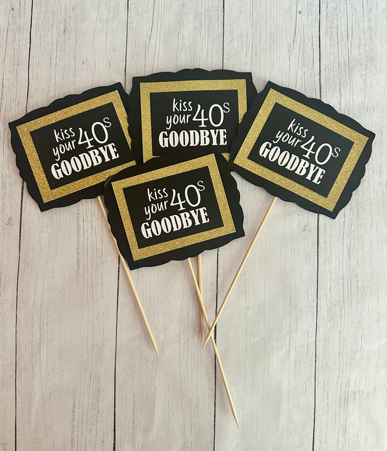 Kiss Your 40s Goodbye, 50th Birthday Decorations, 50th Party ...