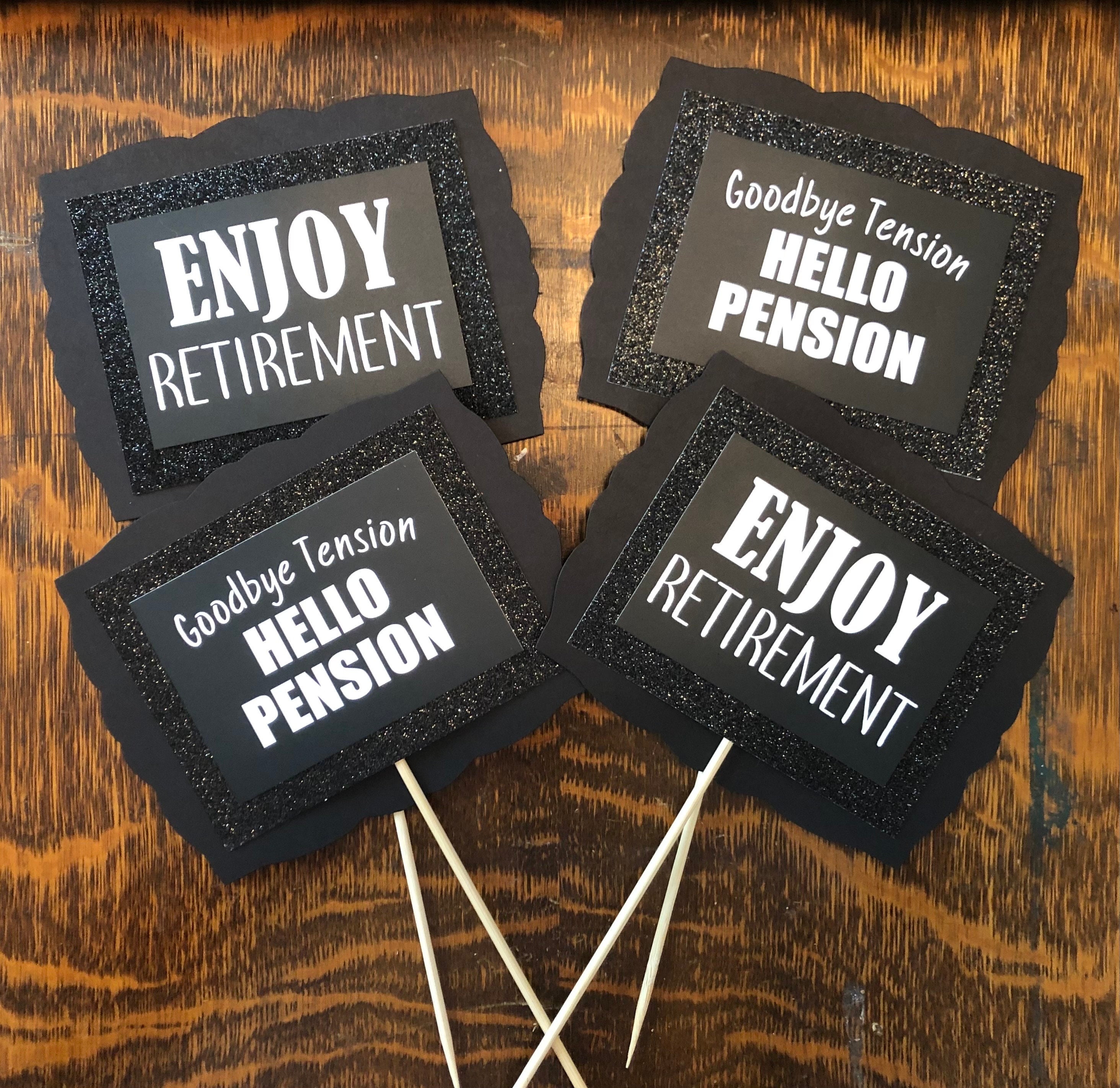 Combo Set: Enjoy / Pension Retirement Party Table Decorations ...