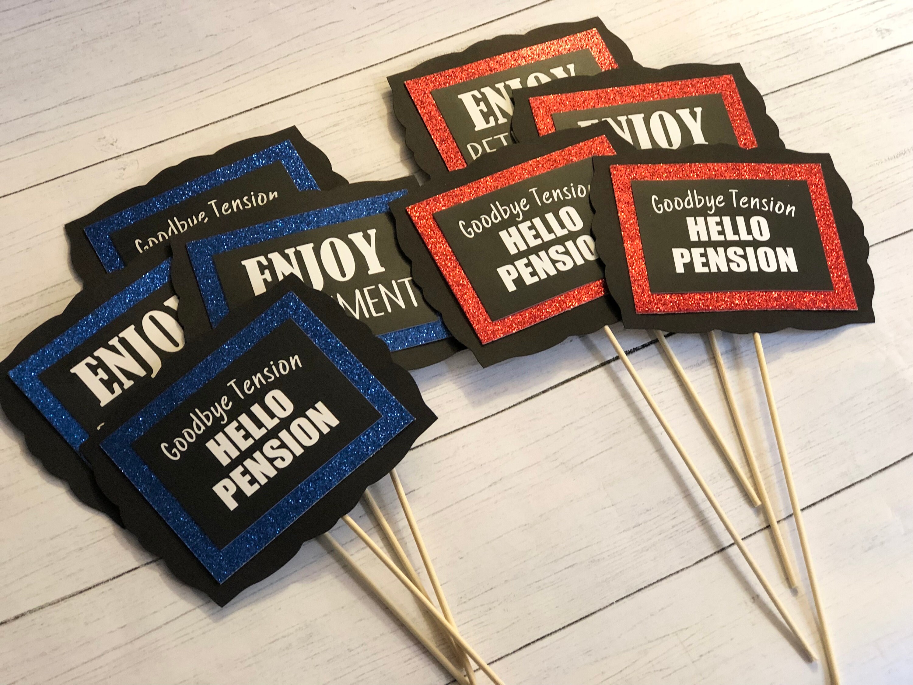 Combo Set: Enjoy / Pension Retirement Party Table Decorations ...