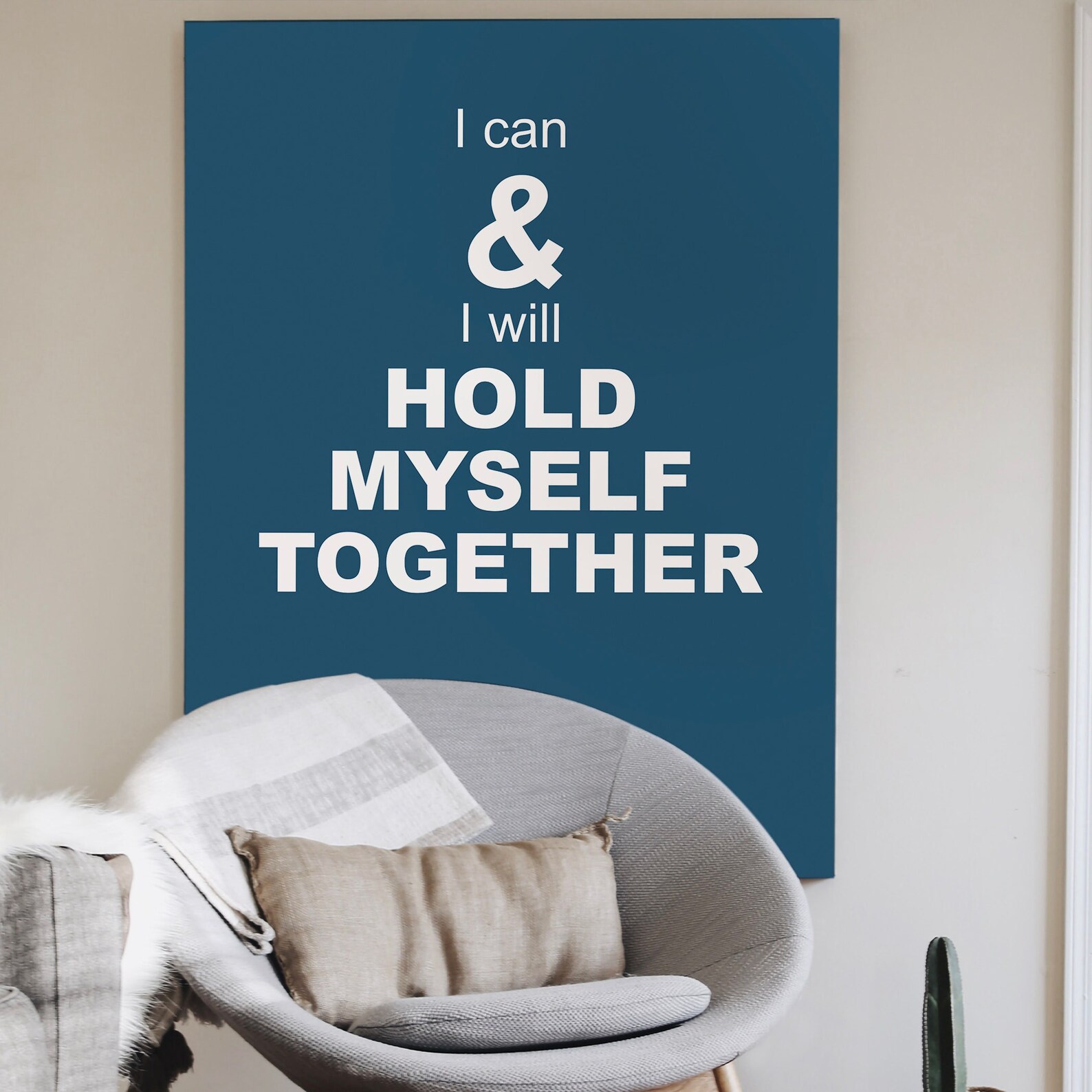 Hold Myself Together, Digital Wall Art, Positive Quotes, Motivational ...