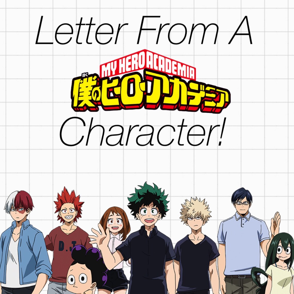 Letter from a My Hero Academia Character | Etsy