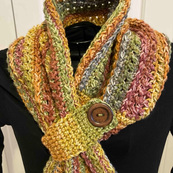 Scarf With Buttons - Etsy