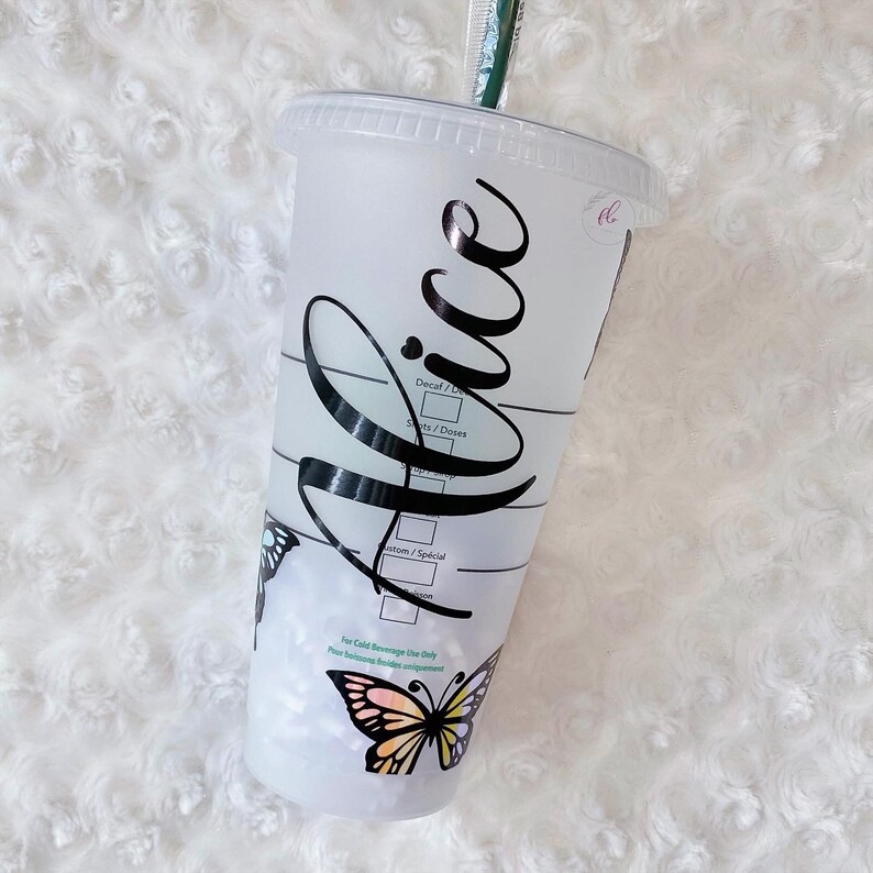 Butterfly Cold Cup | Butterfly Starbucks Cup | Custom Starbucks Cold ...