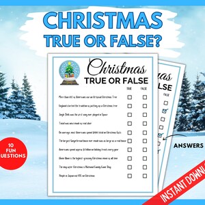 Christmas True or False, Christmas Fact or Fiction, Christmas Eve Party ...