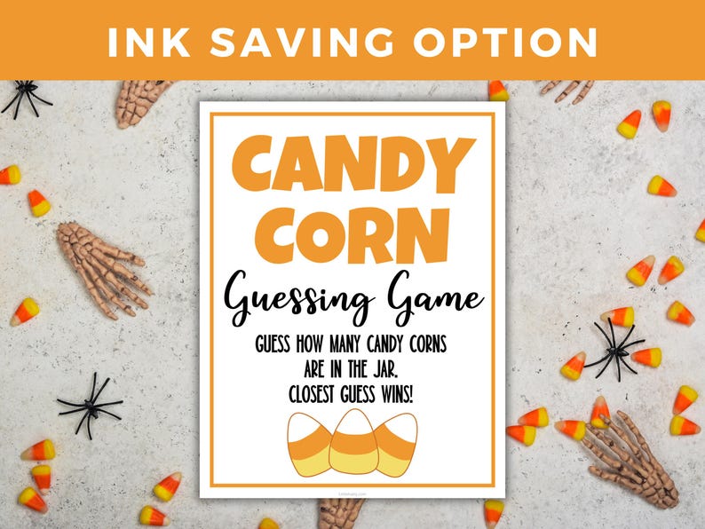 Candy Corn Guessing Game, Fall Party Game, Halloween Party ...