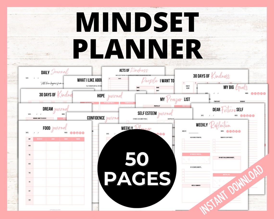 Teen Mindset Planner Printable Teen Daily Journal Daily - Etsy