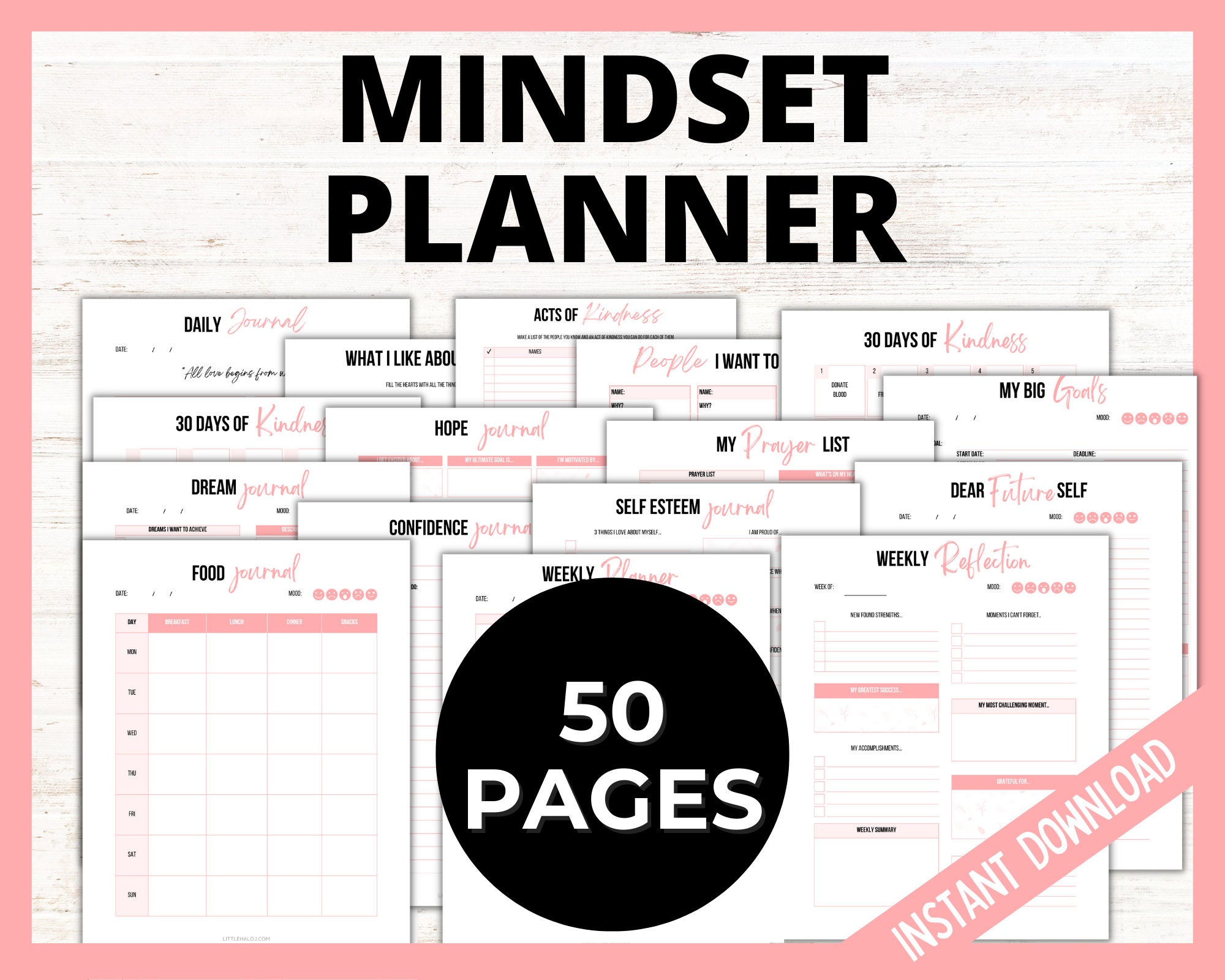 Teen Mindset Planner Printable Teen Daily Journal Daily - Etsy