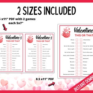 Valentine's Day This or That Game, Would You Rather Valentine's Day ...
