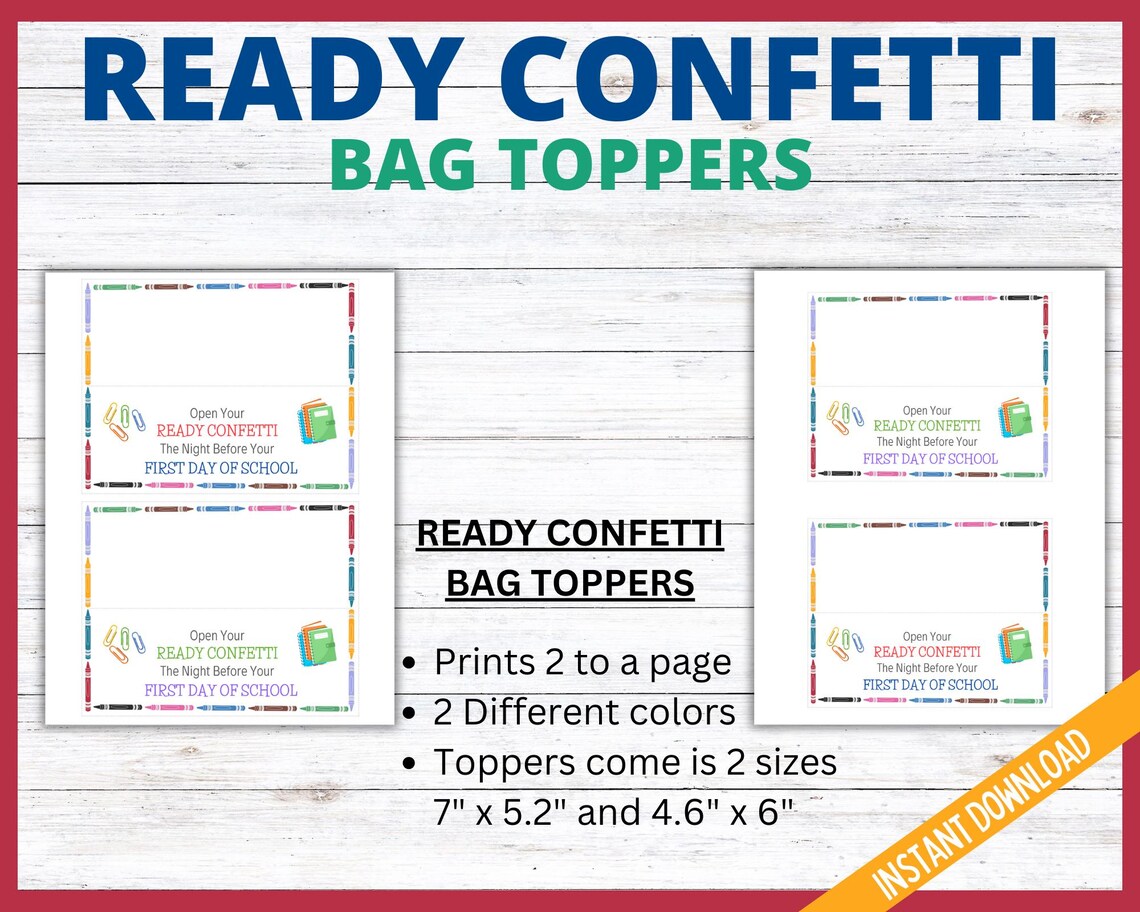 Ready Confetti Poem, Ready Confetti for Teachers to Give Children for ...