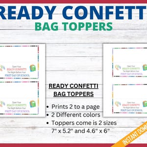 Ready Confetti Poem, Ready Confetti for Teachers to Give Children for ...