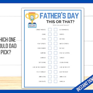 Father's Day This or That Game, Fun Dad Games, Would You Rather,father ...