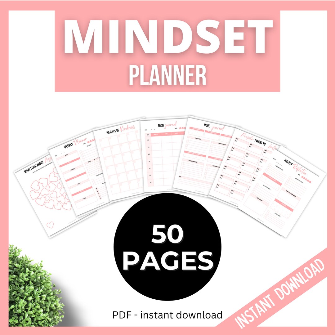 Teen Mindset Planner, Printable Teen Daily Journal, Daily Journal for ...