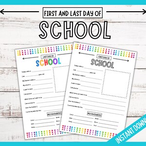 First Day School Interview, Last Day of School Printables, Back to ...