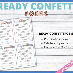 Ready Confetti Poem, Back to School Poems, Ready Confetti for Teachers ...