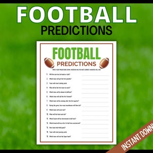 Football Games Bundle, Printable Football Party Games, Sunday Football ...