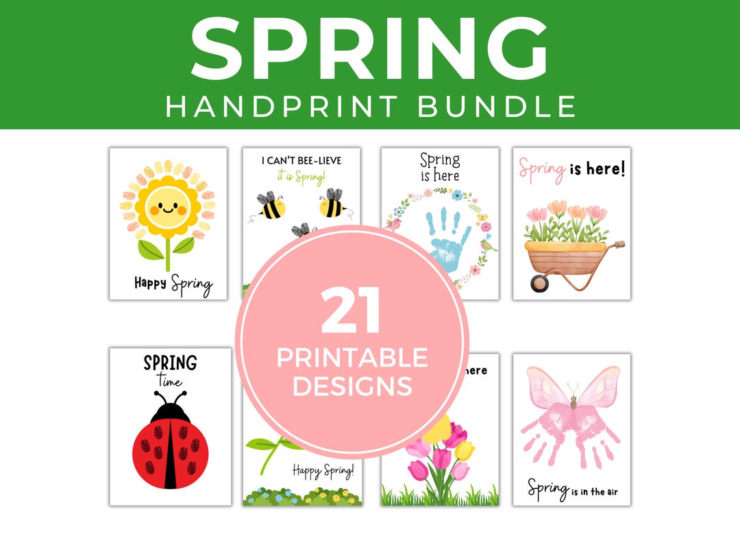Spring Handprint Craft, Kids Spring Handprint Art, Spring Classroom ...