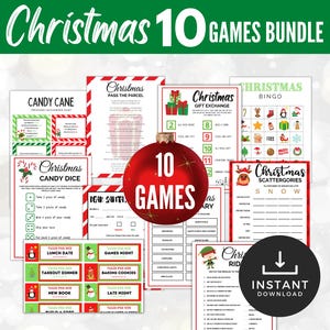 Christmas Games Bundle, Xmas Party Games Bundle Printables, Christmas ...