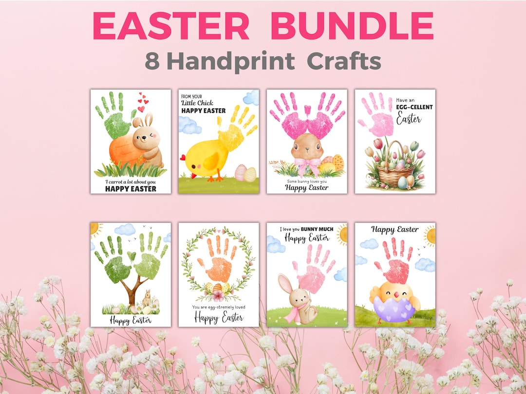 Easter Handprint Craft for Kids, Printable Spring Handprint Art ...