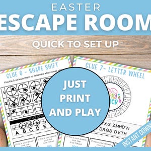 Easter Escape Room, Printable Treasure Hunt, Kids Easter Puzzles ...