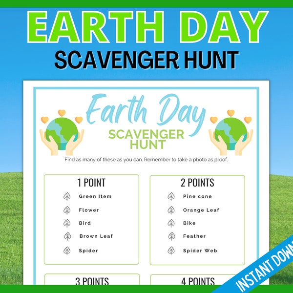 Earth Day Scavenger Hunt - Etsy