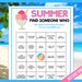 Summer Find Someone Who, Summer Printable Game, Icebreaker Game ...