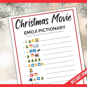 Christmas Movie Emoji Pictionary Game, Fun Christmas Game, Xmas Emoji ...