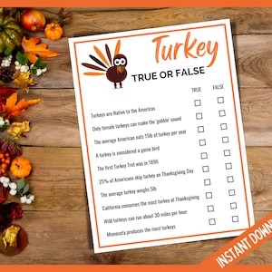 Thanksgiving Turkey True or False, Fact or Fiction, Thanksgiving ...