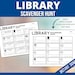 Library Scavenger Hunt, Printable School Book Scavenger Hunt, Kids ...