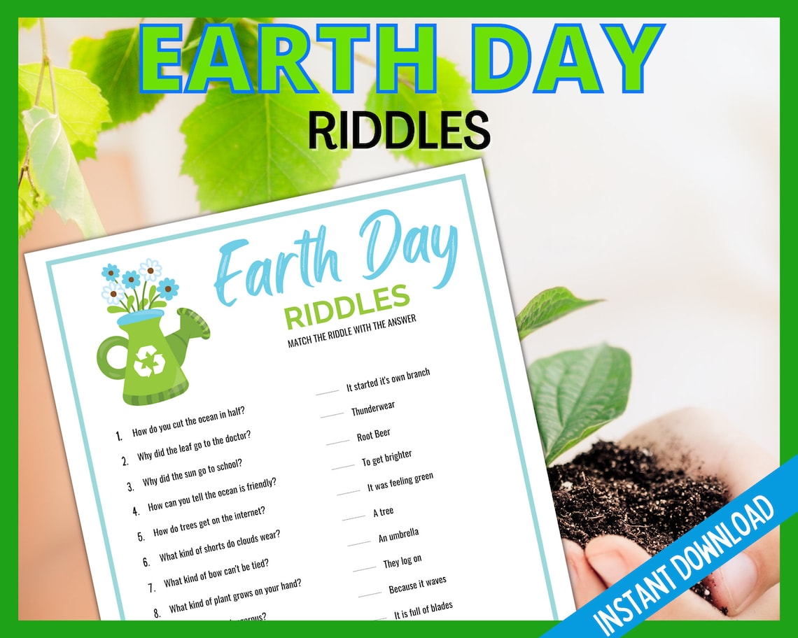 Earth Day Jokes for Kids, Printable Earth Day Riddles, Earth Day ...