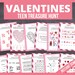 Valentine's Day Indoor Treasure Hunt for Teens, Indoor Valentine's ...