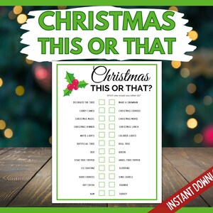 Teen Christmas Games Bundle, Adult Xmas Party Games Bundle Printables ...
