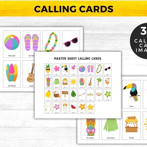 Luau Tropical Bingo, Luau Party Activity, 50 Printable Hawaiian Bingo ...