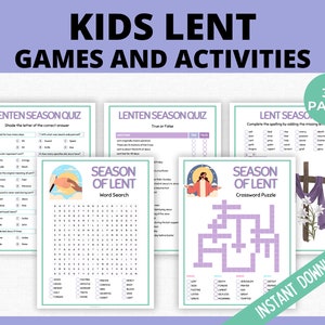 Kids Lent Games and Activities Bundle, Lenten Games Bundle, Lent ...