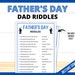 Father's Day Printable Game, Fun Dad Jokes and Riddles, Father's Day ...