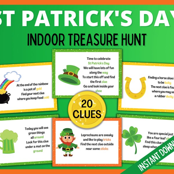 St Patricks Day Scavenger Hunt - Etsy