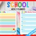School Weekly Planner, Kids Weekly Calendar, Back to School Printable ...