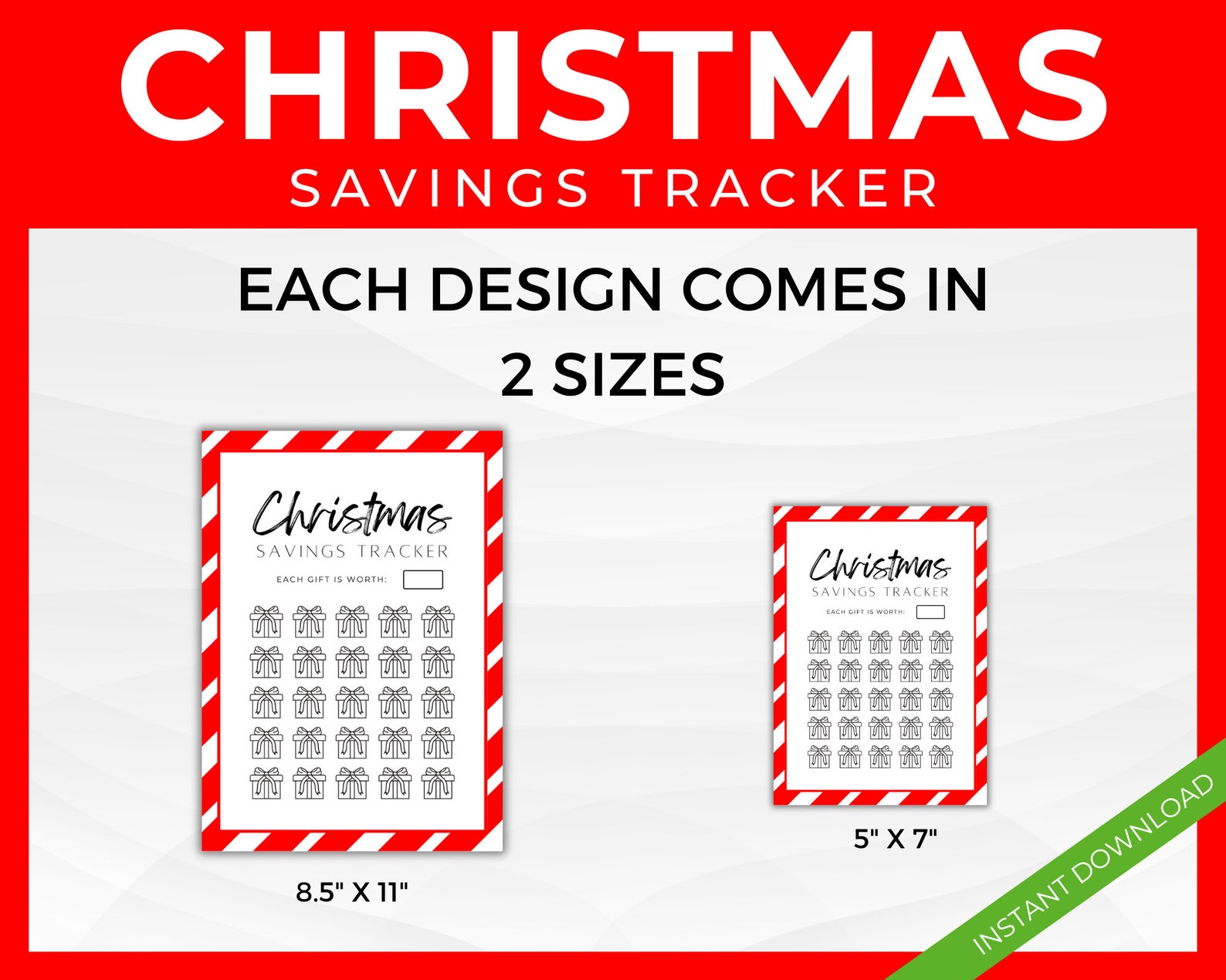 Christmas Savings Tracker, Printable Christmas Money Challenge, Holiday ...