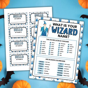 What's Your Wizard Name, Wizard Printable Game, Kids Party Games, Wizard Party Name Game, Wizard ...