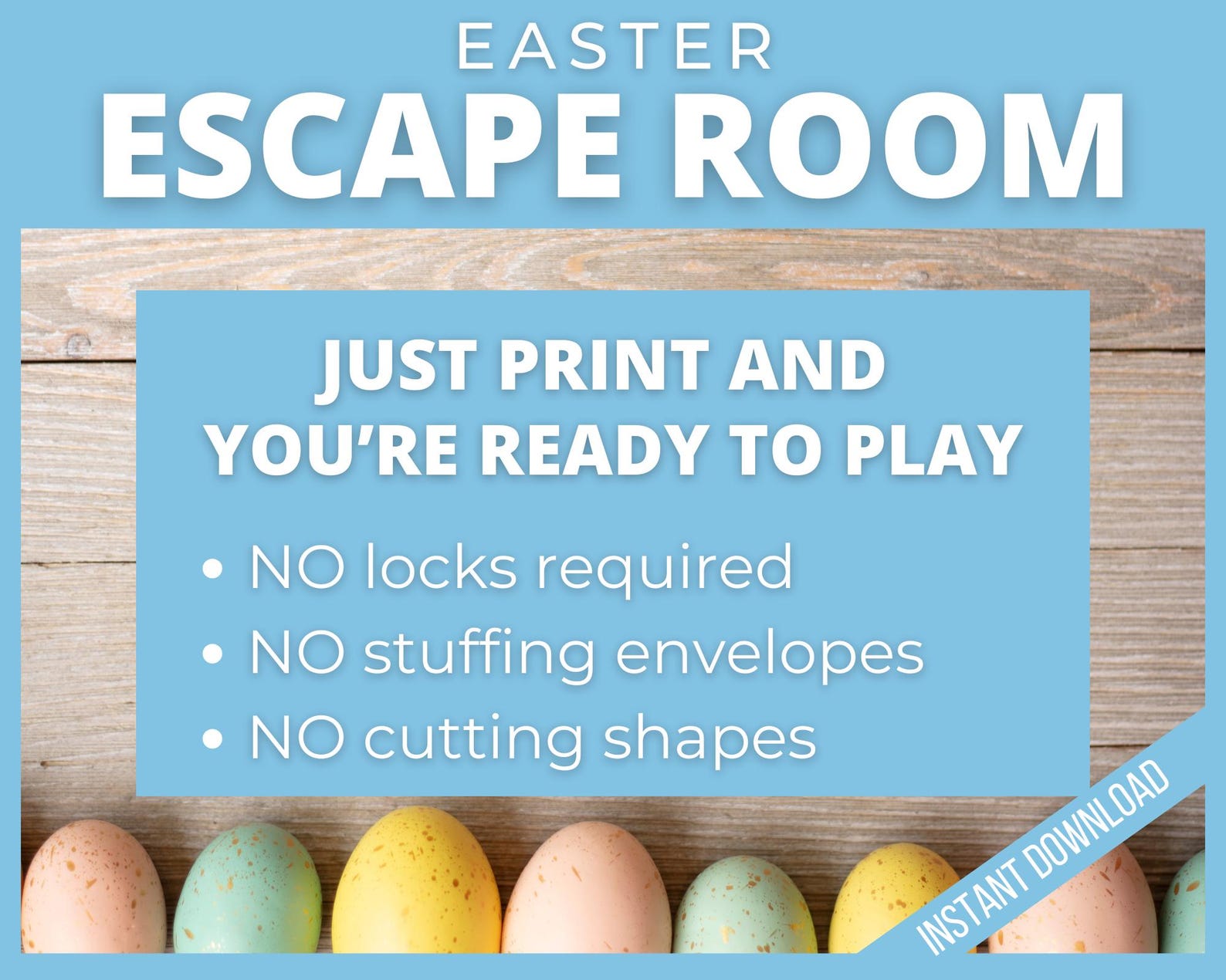 Easter Escape Room, Printable Treasure Hunt, Kids Easter Puzzles ...