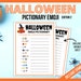Halloween Emoji Pictionary Bundle, Halloween Pictionary, Halloween ...