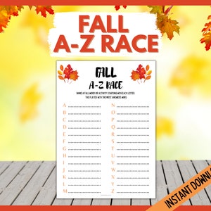 Fall 7 Game BUNDLE, Printable Autumn Game Bundle, Fall Activities for ...