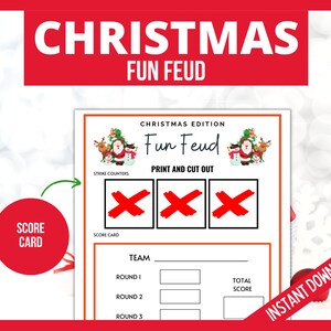 Christmas Feud Game, Printable Family Game, Christmas Friendly Feud ...