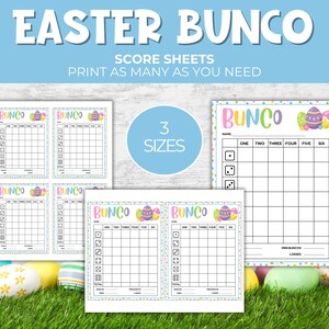 Easter Bunco Printable Party Pack and Scorecards, Bunco Game Rules ...