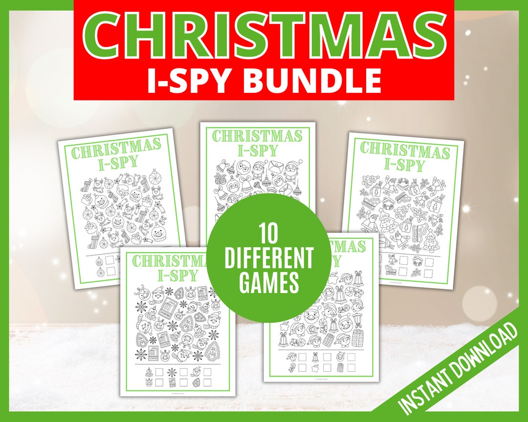 Christmas Ispy, Printable I Spy Game, Christmas Counting Game, Kids ...